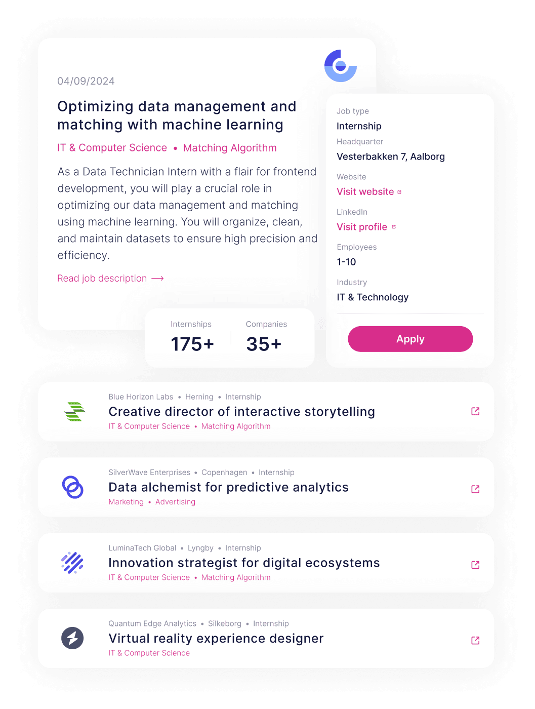 Find internships and internship companies in Denmark