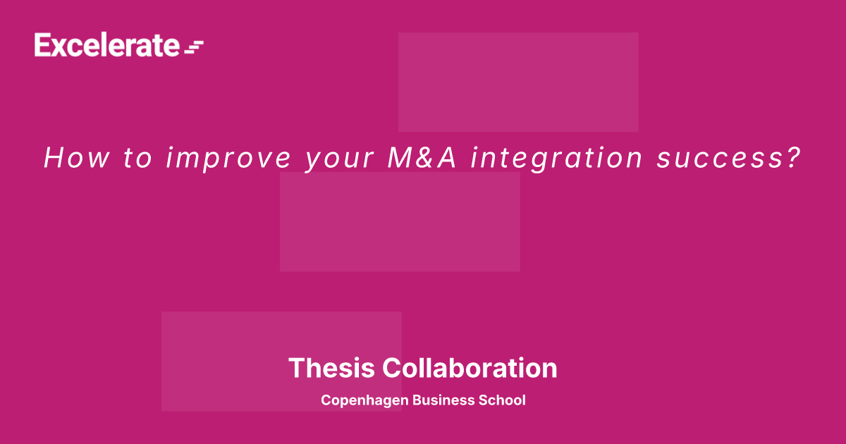 How to improve your M&A integration success?