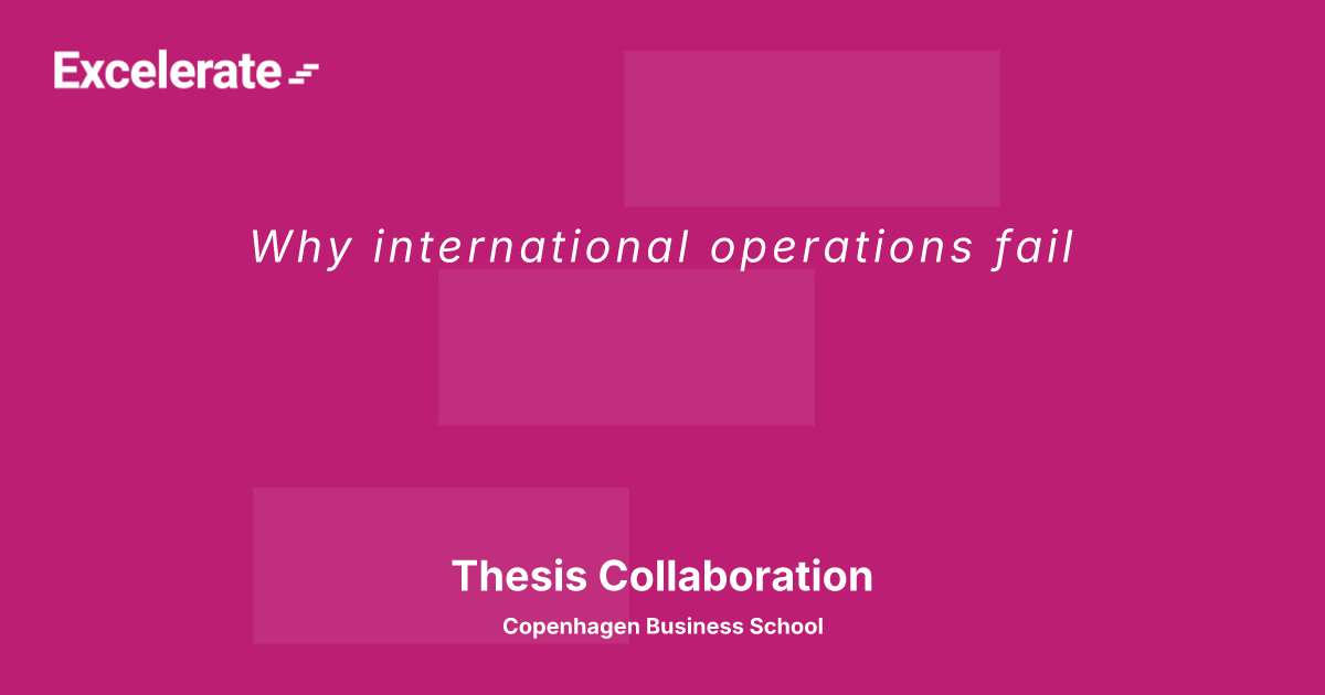 Why international operations fail