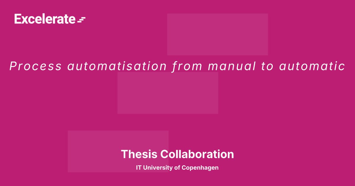 Process automatisation from manual to automatic