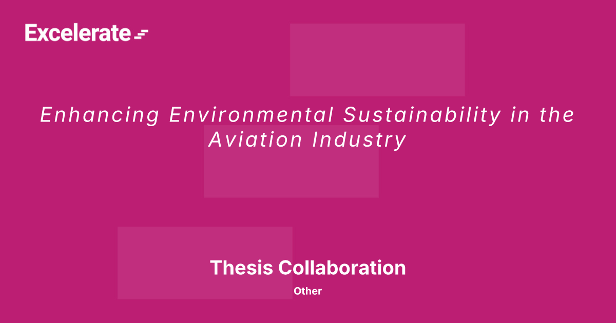 Enhancing Environmental Sustainability in the Aviation Indus...